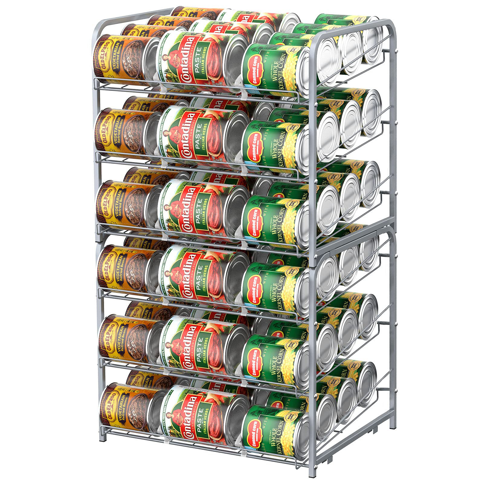 Prep & Savour Stackable Can Organizer Rack For Kitchen & Pantry, Holds ...