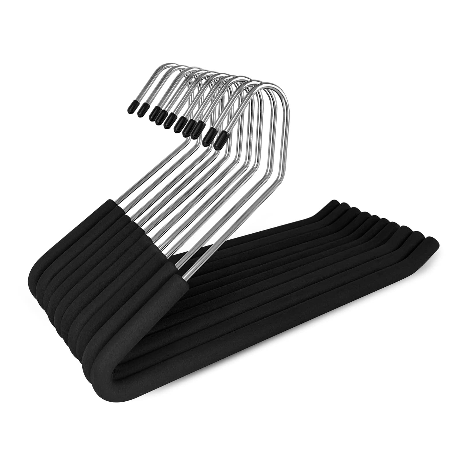 Rebrilliant Heavy-Duty Pants Hangers Non-Slip, Foam Open Ended Slacks ...