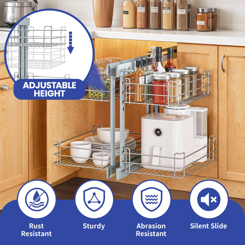 Rebrilliant Quatia Blind Corner Cabinet Organizer & Reviews | Wayfair