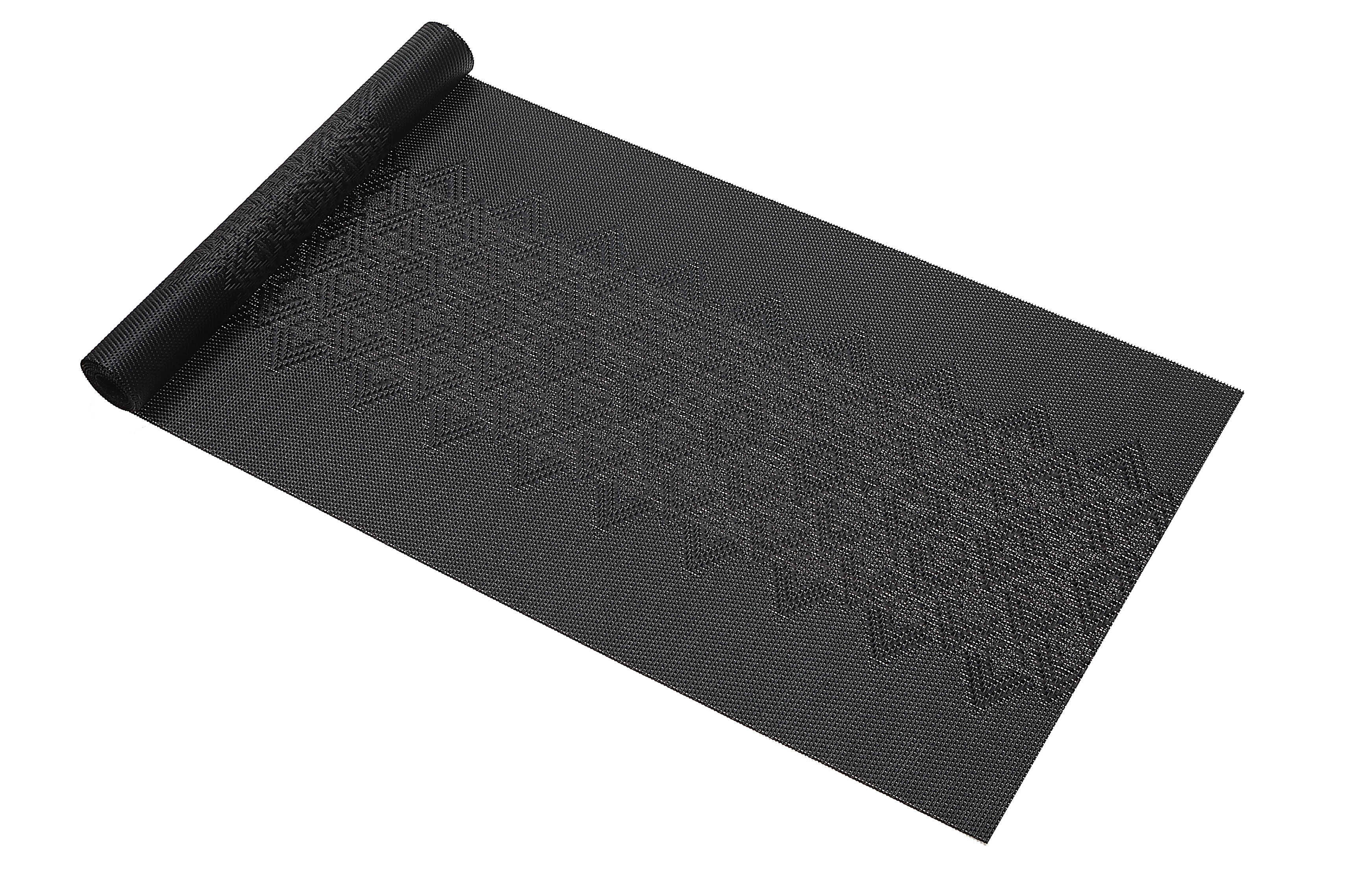 iH casadécor IH Casa Decor Vinyl Table Runner 54" Diamond Band Black ...