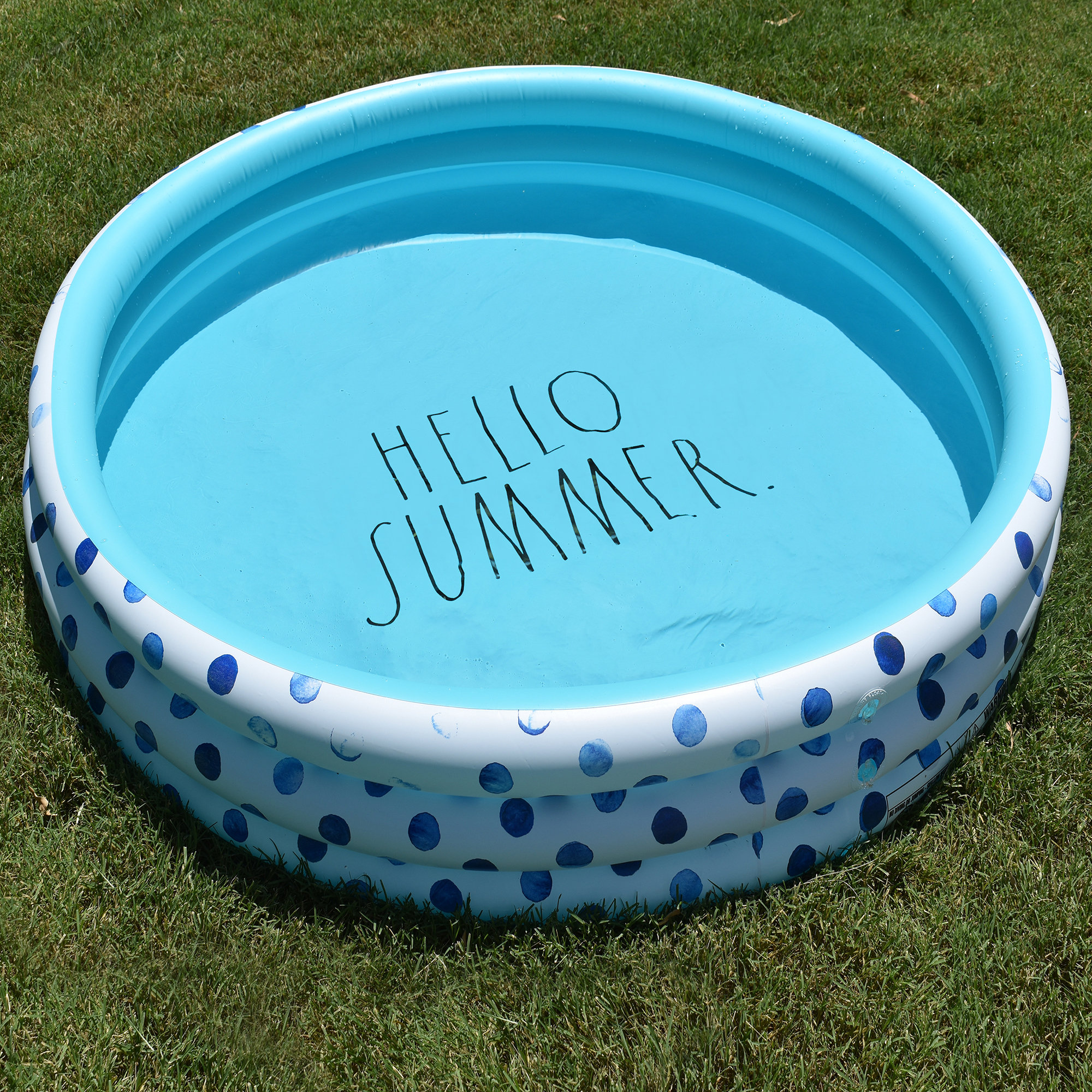Coconut Float: Hello Summer Aqua Poka Dots -46" Mini Pool, Outdoor ...