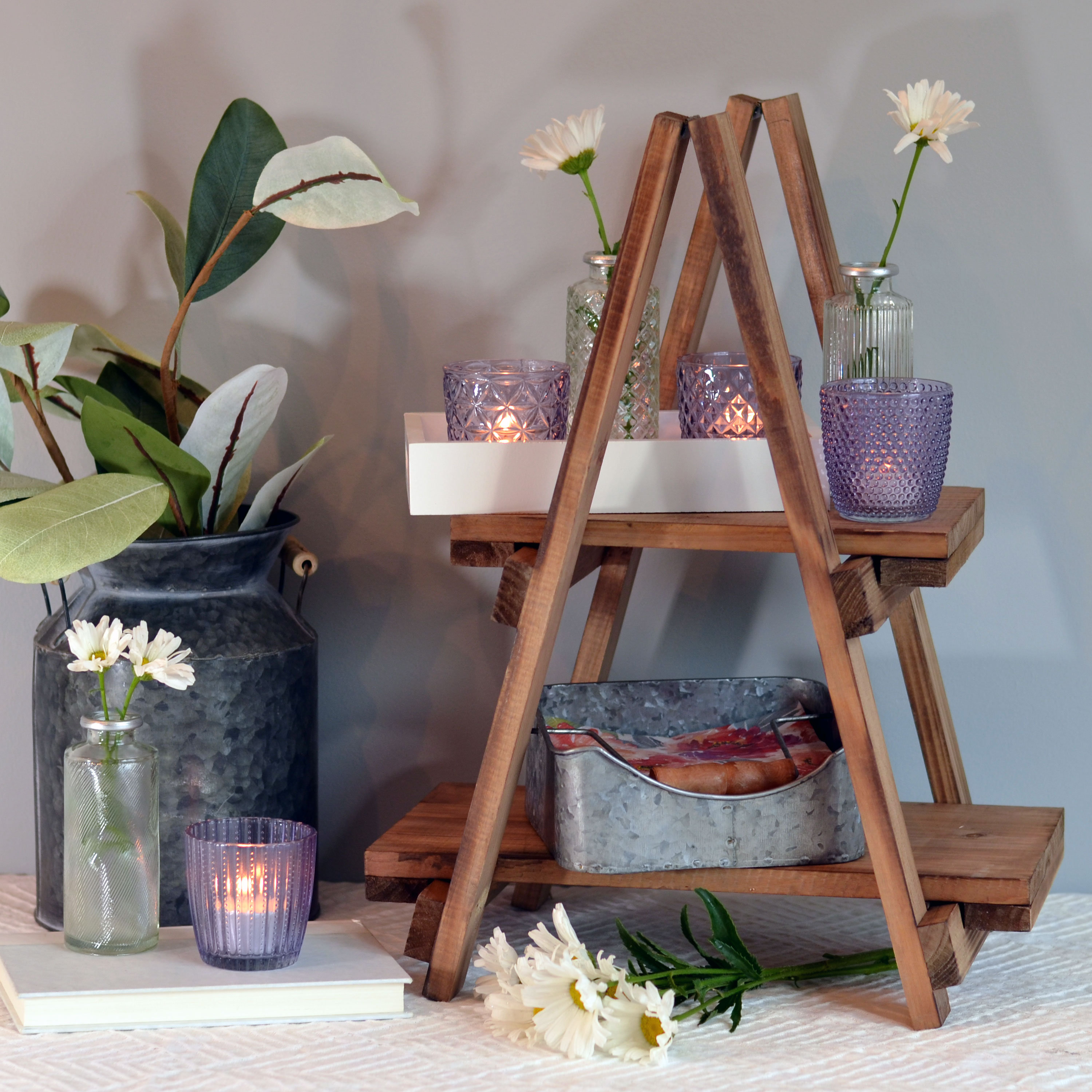 Millwood Pines 2 Tier Shelf Stand, 19.75 Inches - Wayfair Canada
