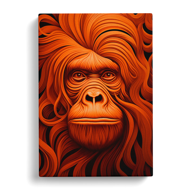 Latitude Vive Orangutan Op No.2 - Wrapped Canvas | Wayfair.co.uk