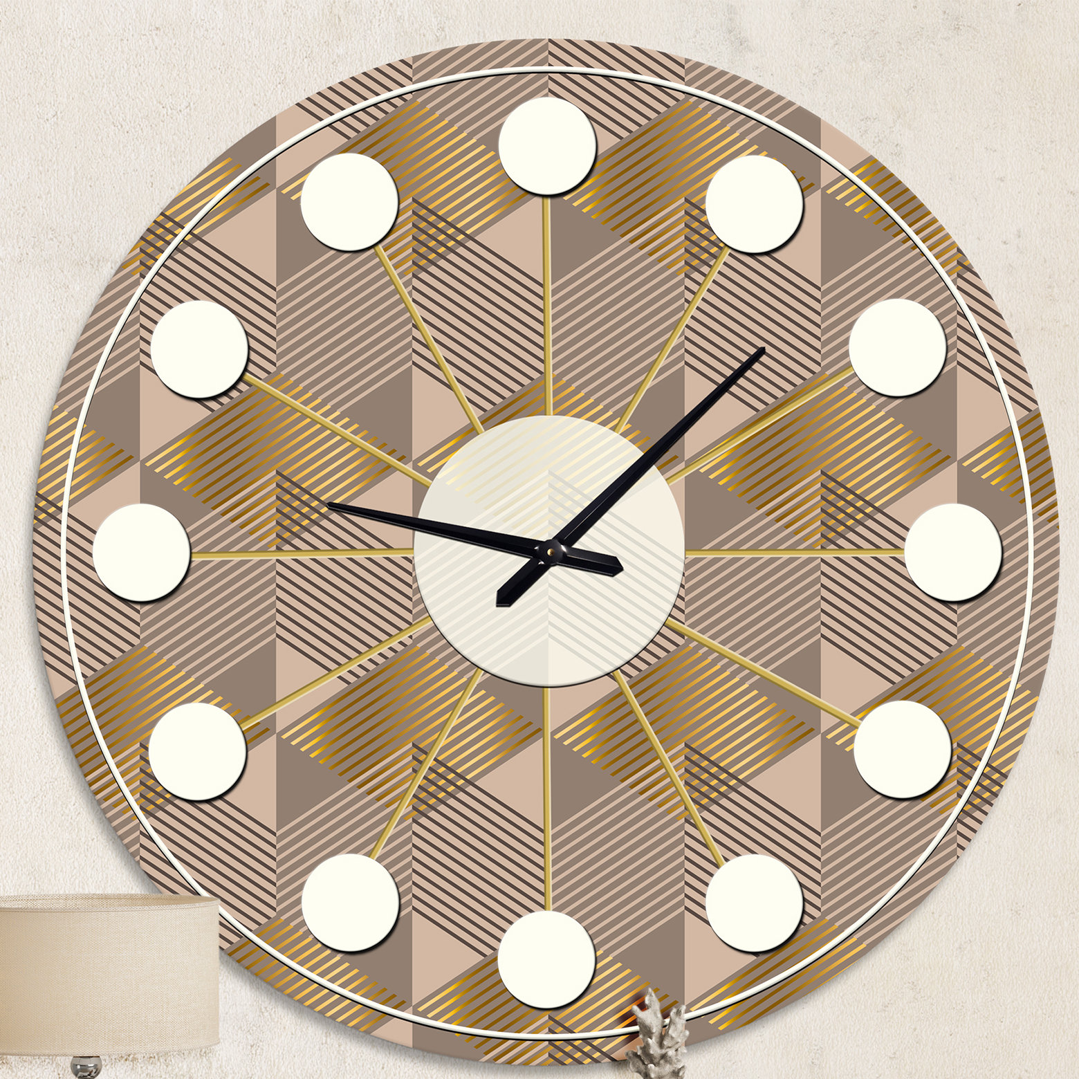 East Urban Home Retro Square Design V - Mid-Century Modern wall clock ...