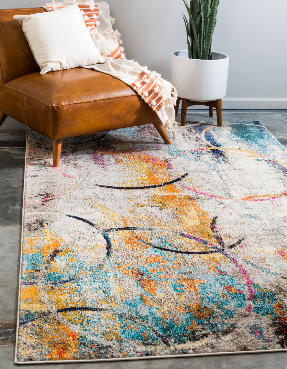 Wade Logan® Dews Abstract Beige Area Rug & Reviews | Wayfair