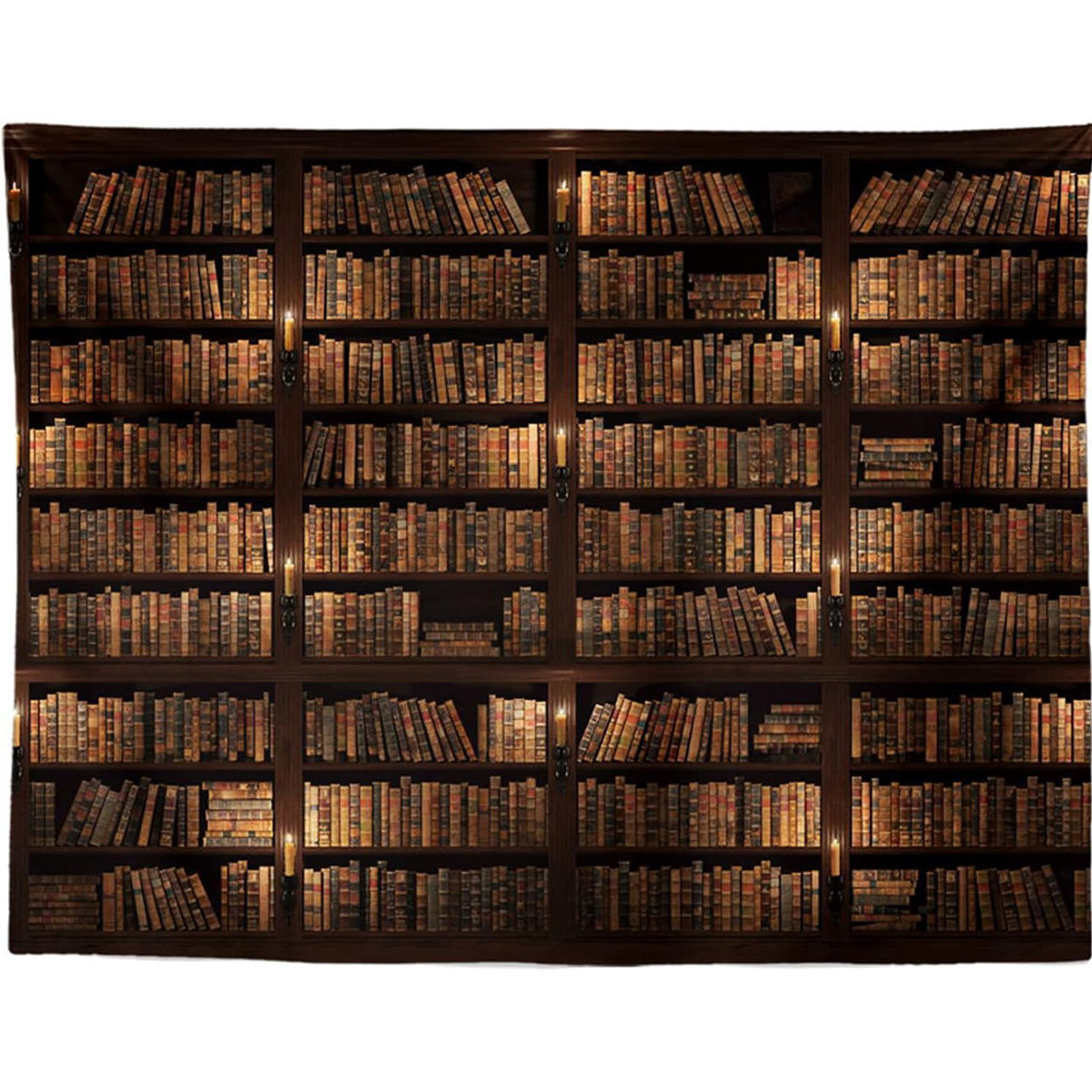 Dakota Fields Vintage Bookshelf Tapestry Gothic Bookcase Tapestries ...