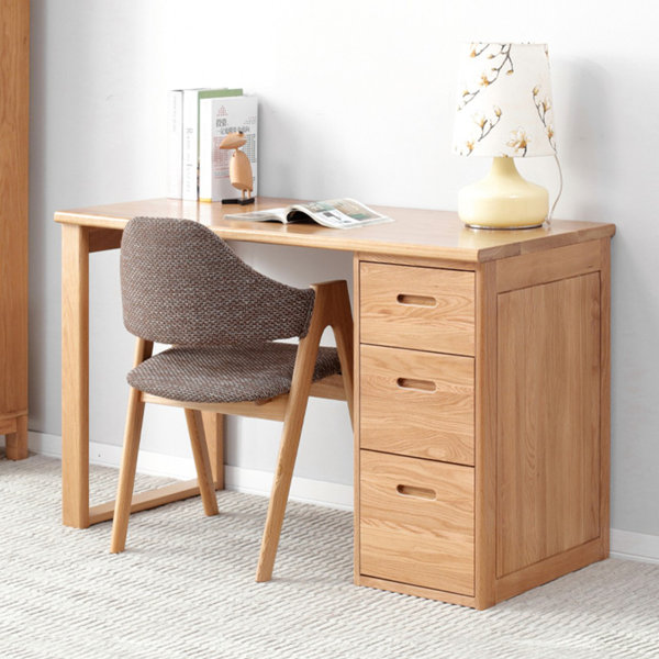 Furnire Lewi Burlywood Rectangular Solid Wood desks | Wayfair