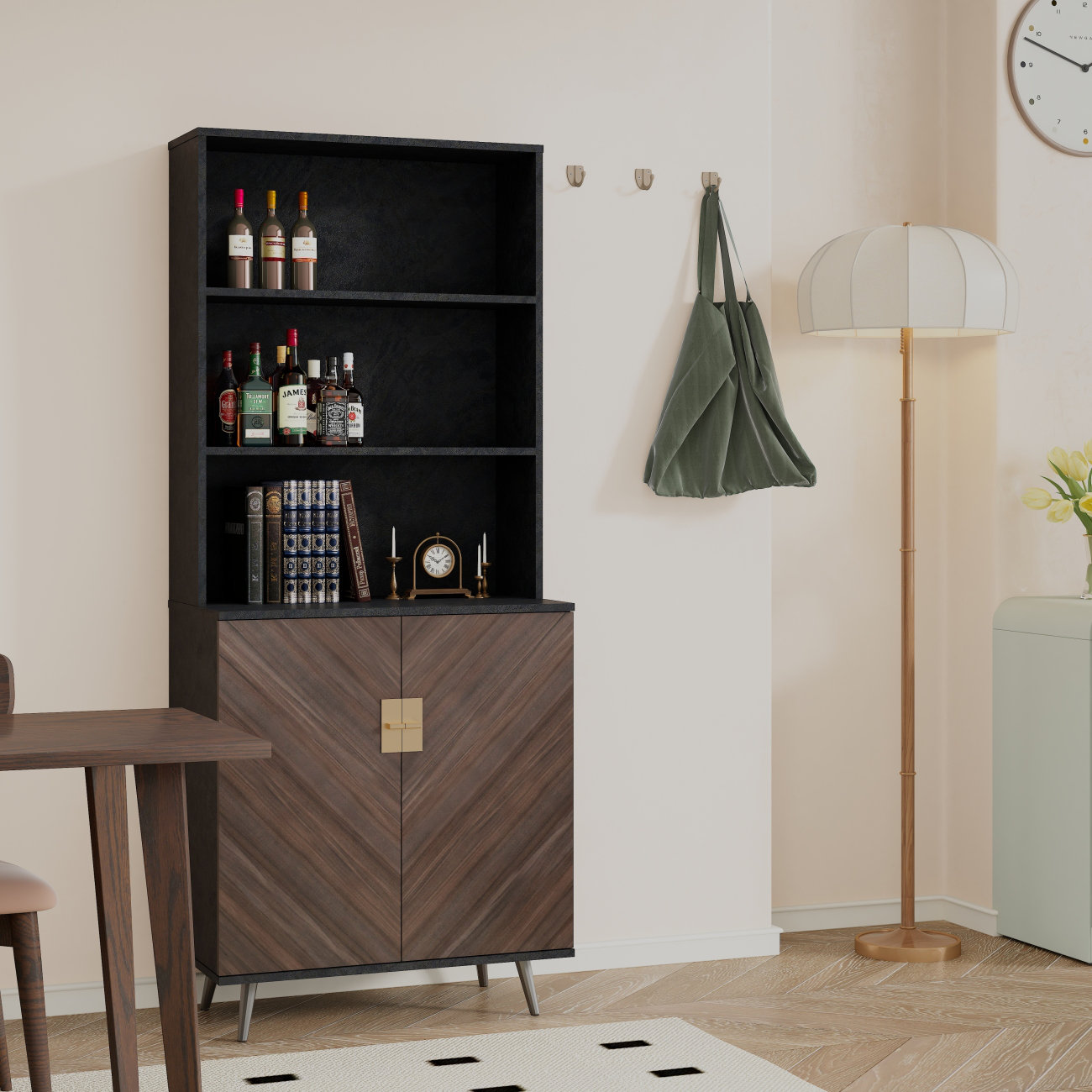 Wrought Studio™ Accent Storage Cabinet With Doors, Bar Cabinet Buffet ...