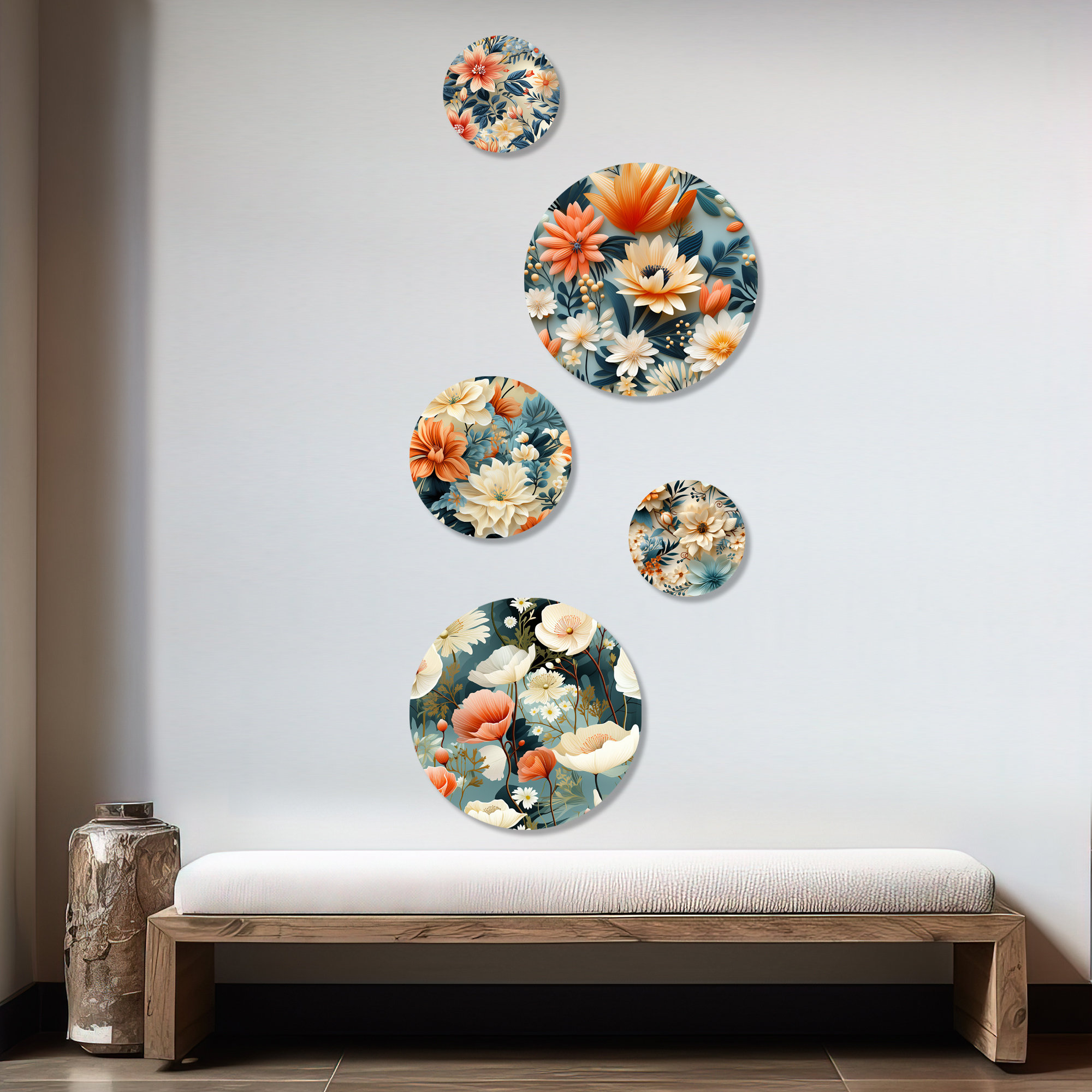 Design Art Japanese Zen Garden Botanical Pattern I - Floral Floral ...