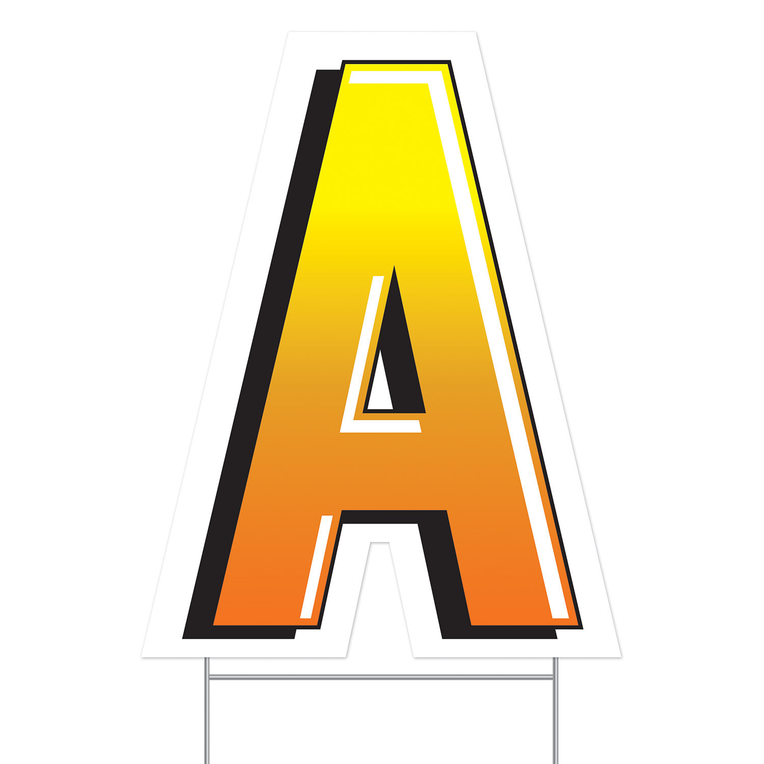 The Party Aisle™ Plastic "A" Yard Sign - 18" - Pack of 3 | Wayfair