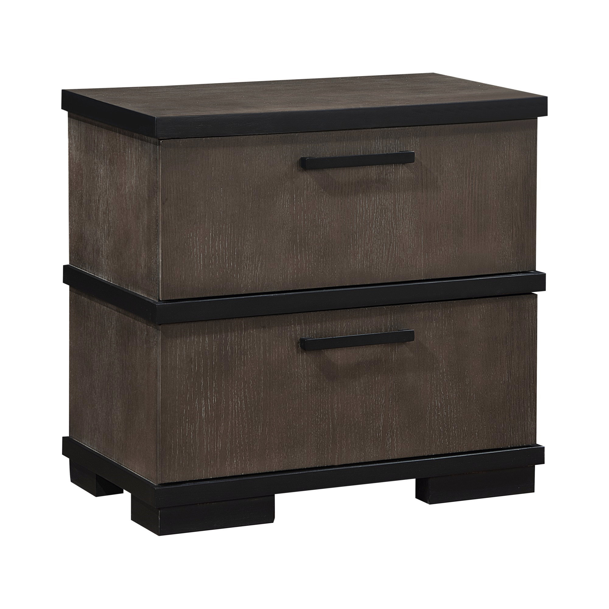 17 Stories Two-Tone Nightstand, Industrial Design Bedroom Nightstand ...