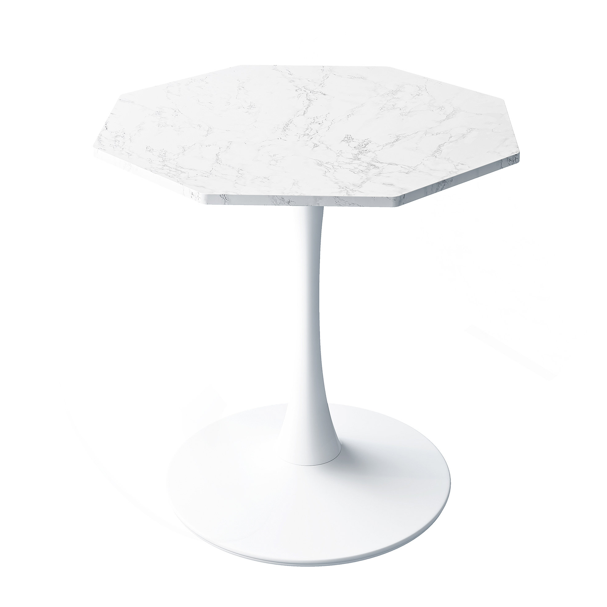 Ebern Designs Modern Octagonal Coffee Table with MDF Table Top,Metal ...