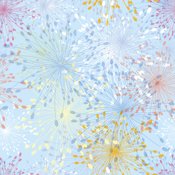 ClassicLiving Pattern Of Dandelion by Kilav - Wrapped Canvas Print ...