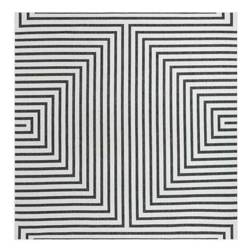 Black Geometric Area Rugs You'll Love | Wayfair