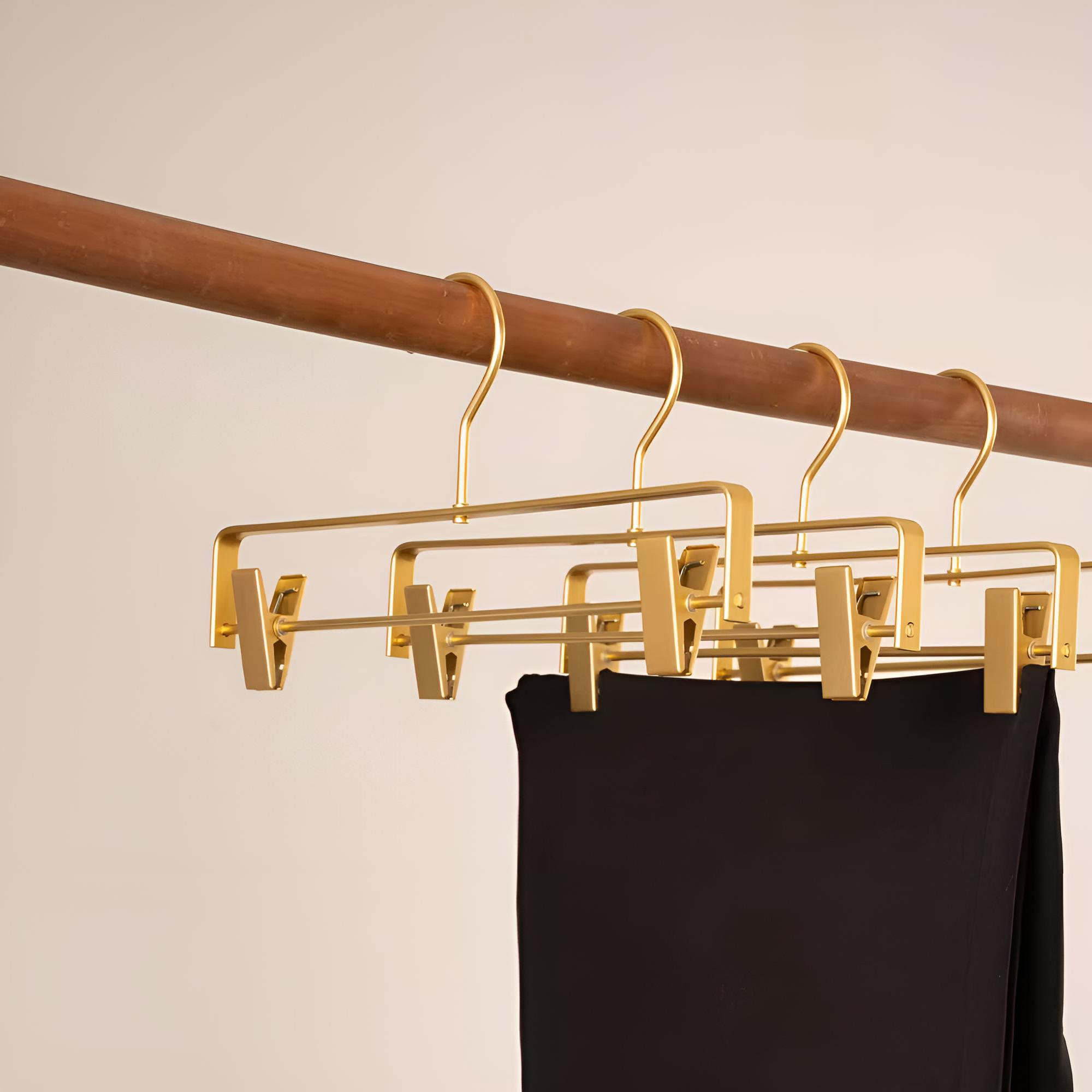 Rebrilliant Movable Golden Aluminum Alloy Pant Hangers — Light Luxury ...