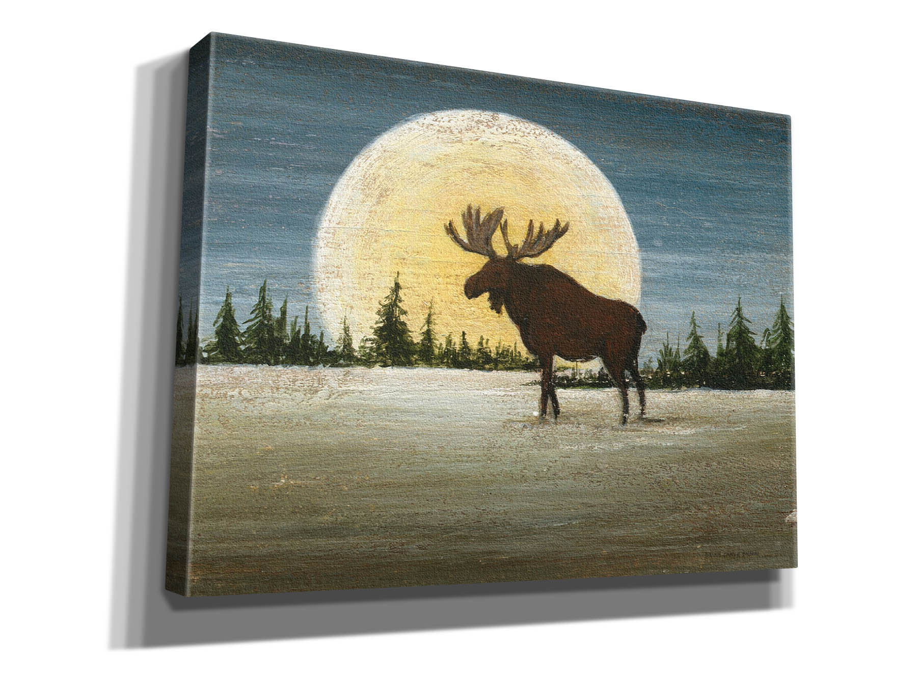 Epic Graffiti 'North Woods Moose Crop' by David Carter Brown Canvas ...