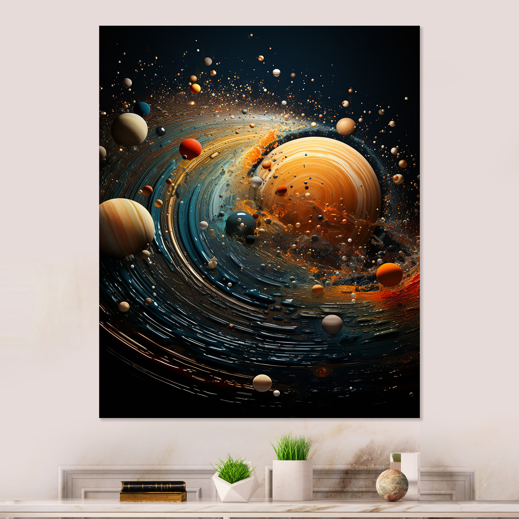 Latitude Run® Cosmic Gravity Galaxies Distortion - Space Planet Metal ...