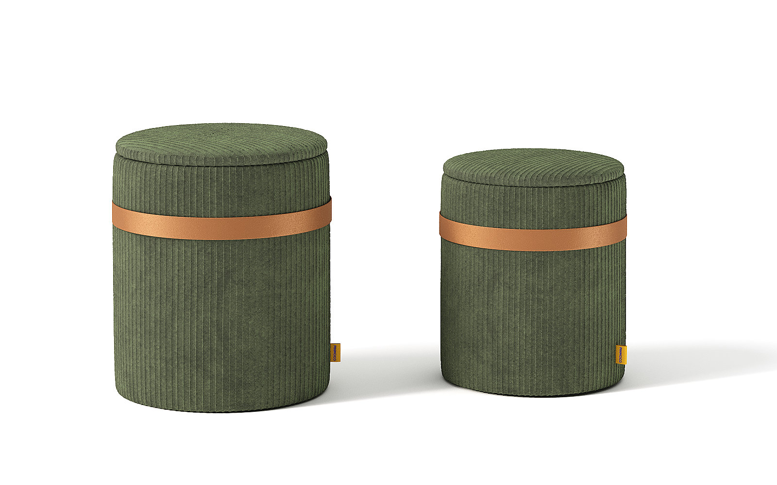 George Oliver Modern Minimalist Striped Plush Matryoshka Doll Ottomans ...