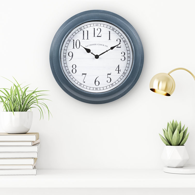 La Crosse Technology 16" Everly Gray Quartz Clock & Reviews | Wayfair