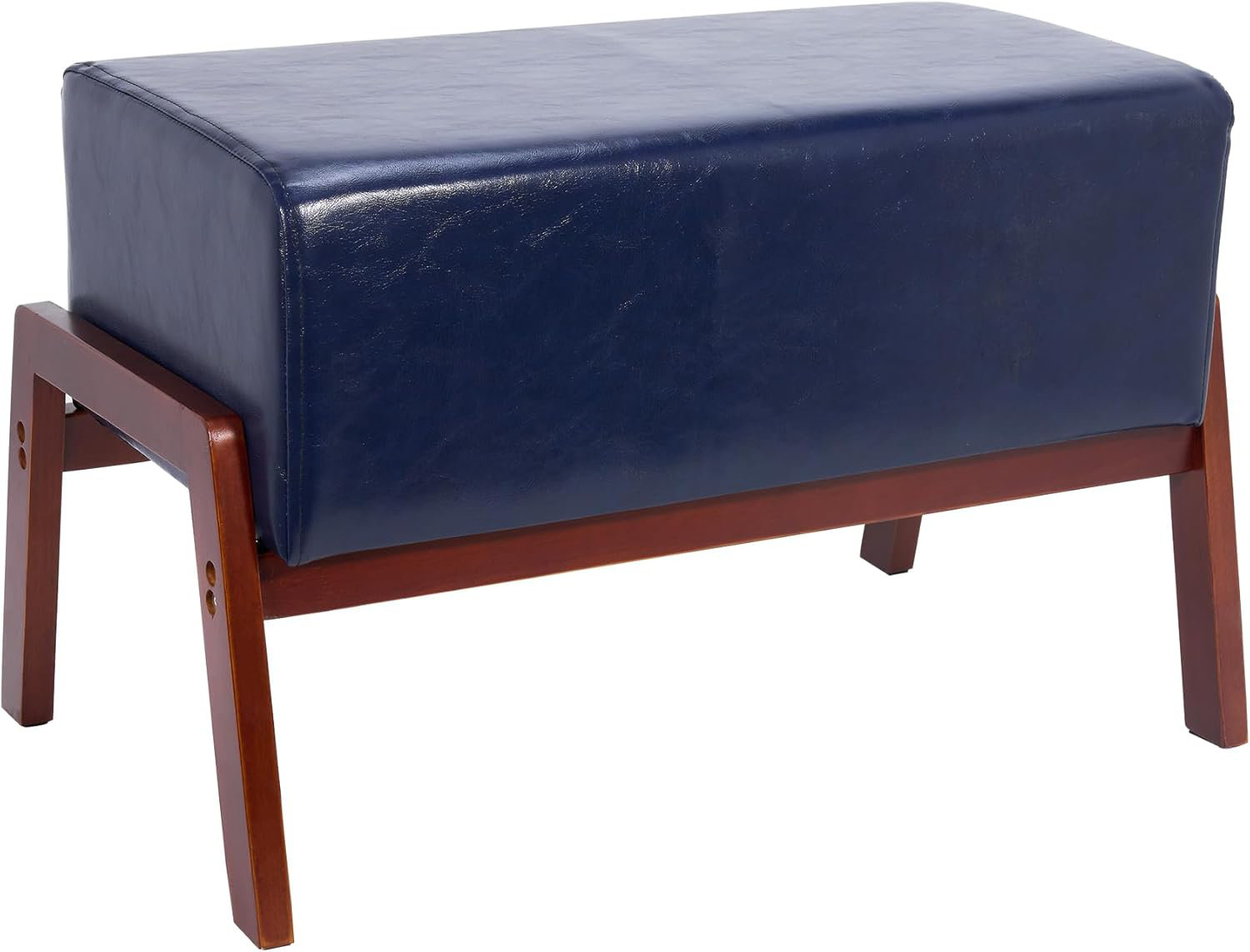 George Oliver Ottoman Leather Foot Stool, Rectangle Sofa Foot Rest ...