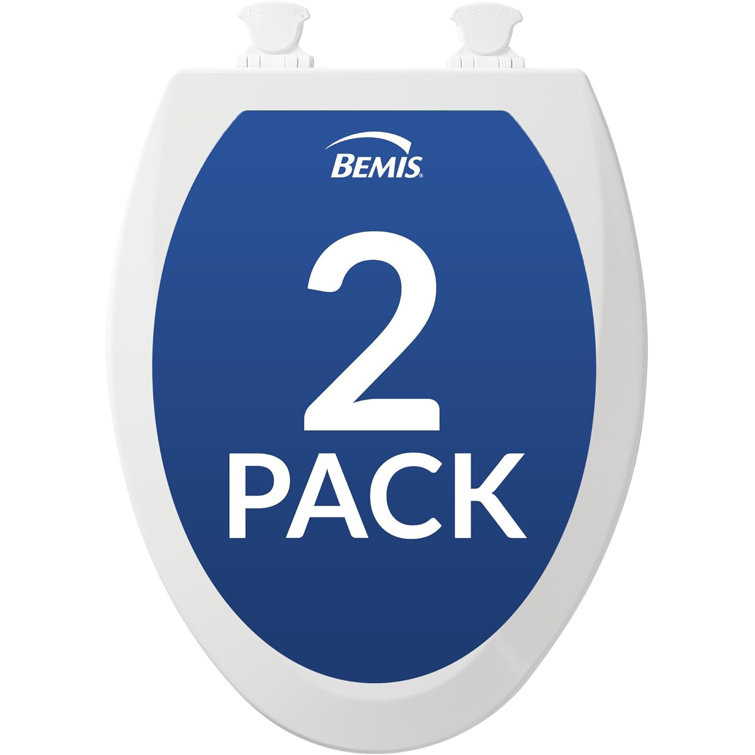Bemis 1500EC Toilet Seat with Easy Clean & Change Hinges, Durable Wood ...