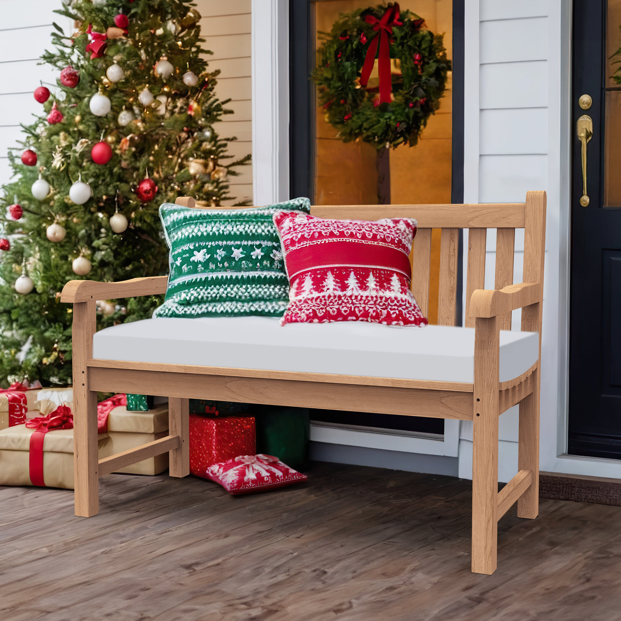 Red Barrel Studio® 48" Teak Outdoor Bench | Wayfair