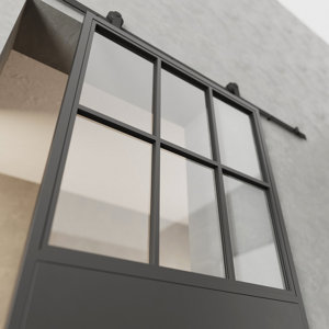 Urban Woodcraft 35" 7 Panel French Cassement Barn Door | Wayfair