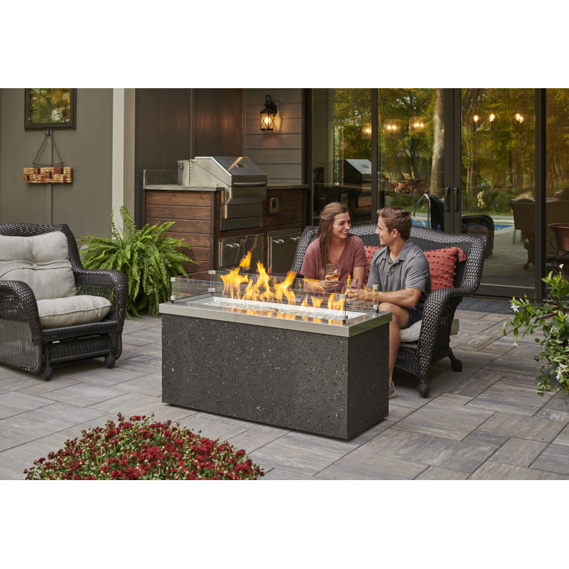 The Outdoor GreatRoom Company Crystal Fire Stucco Propane/Natural Gas ...