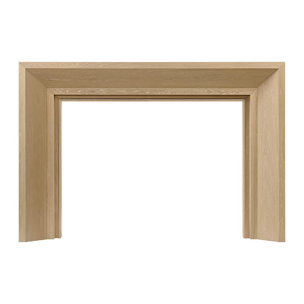 Modern Ember Everly Wood Fireplace Mantel Surround Kit in White | 56" x ...