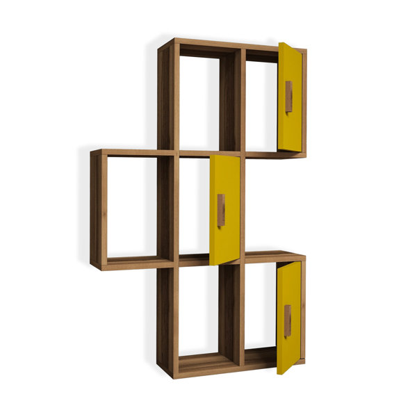 SpiritHome Cubby Wall Shelf With 3 Cabinets | Wayfair