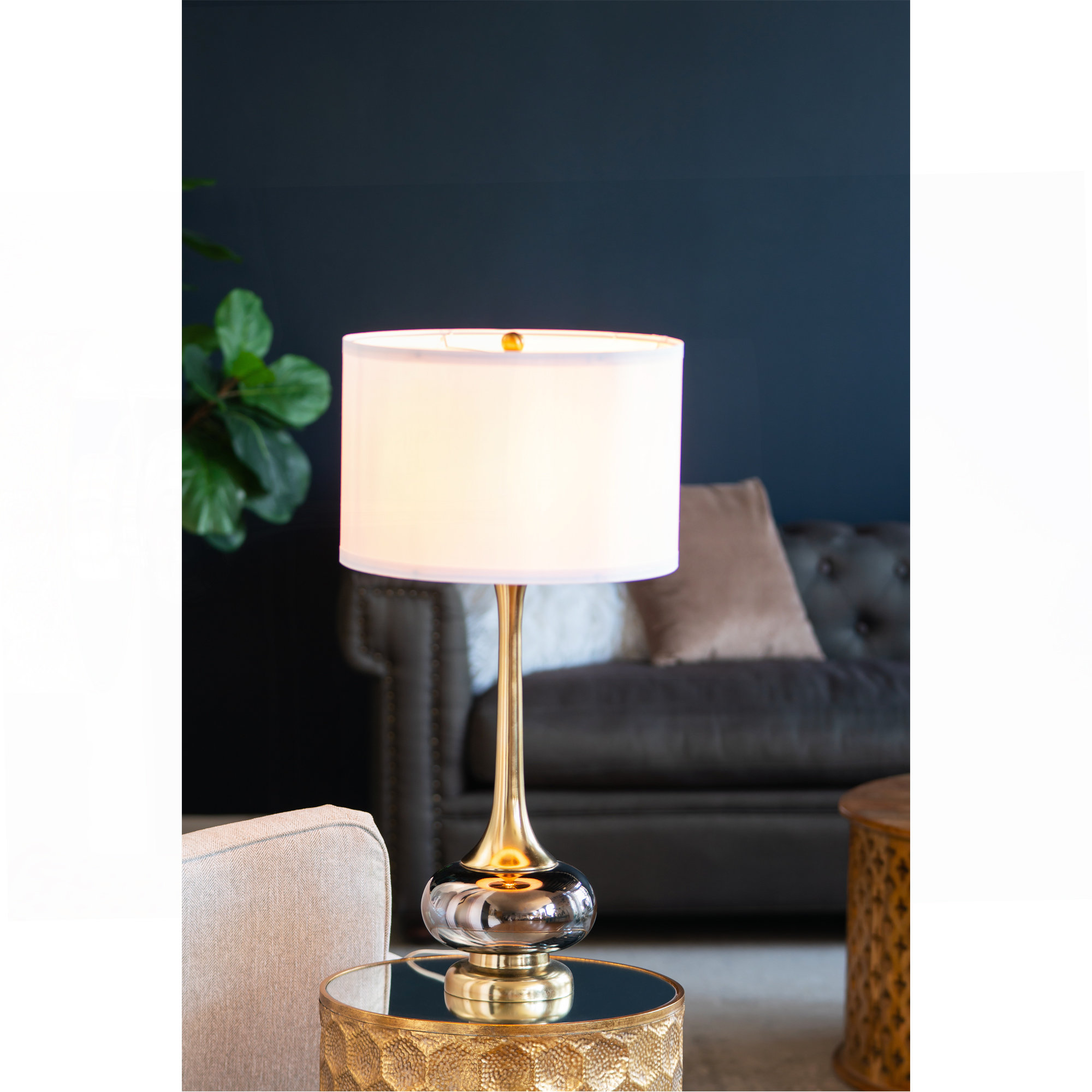 Rosdorf Park 29" Table Lamp with Glass Drum - Wayfair Canada