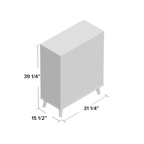 George Oliver Cogdill 4 - Drawer Dresser & Reviews | Wayfair
