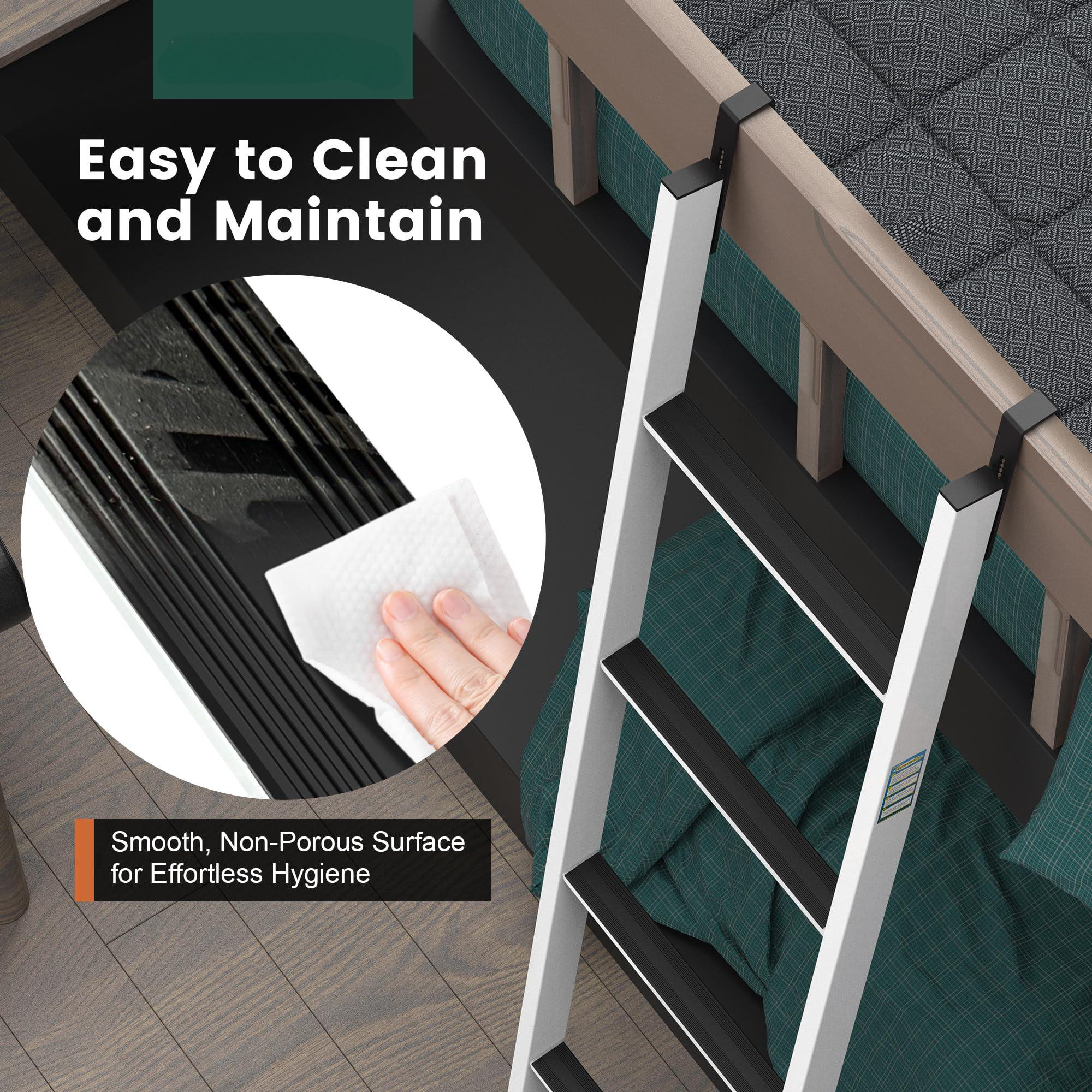 WFX Utility™ Integrated Step Ladder With 57"-61" Height Range,Bunk ...