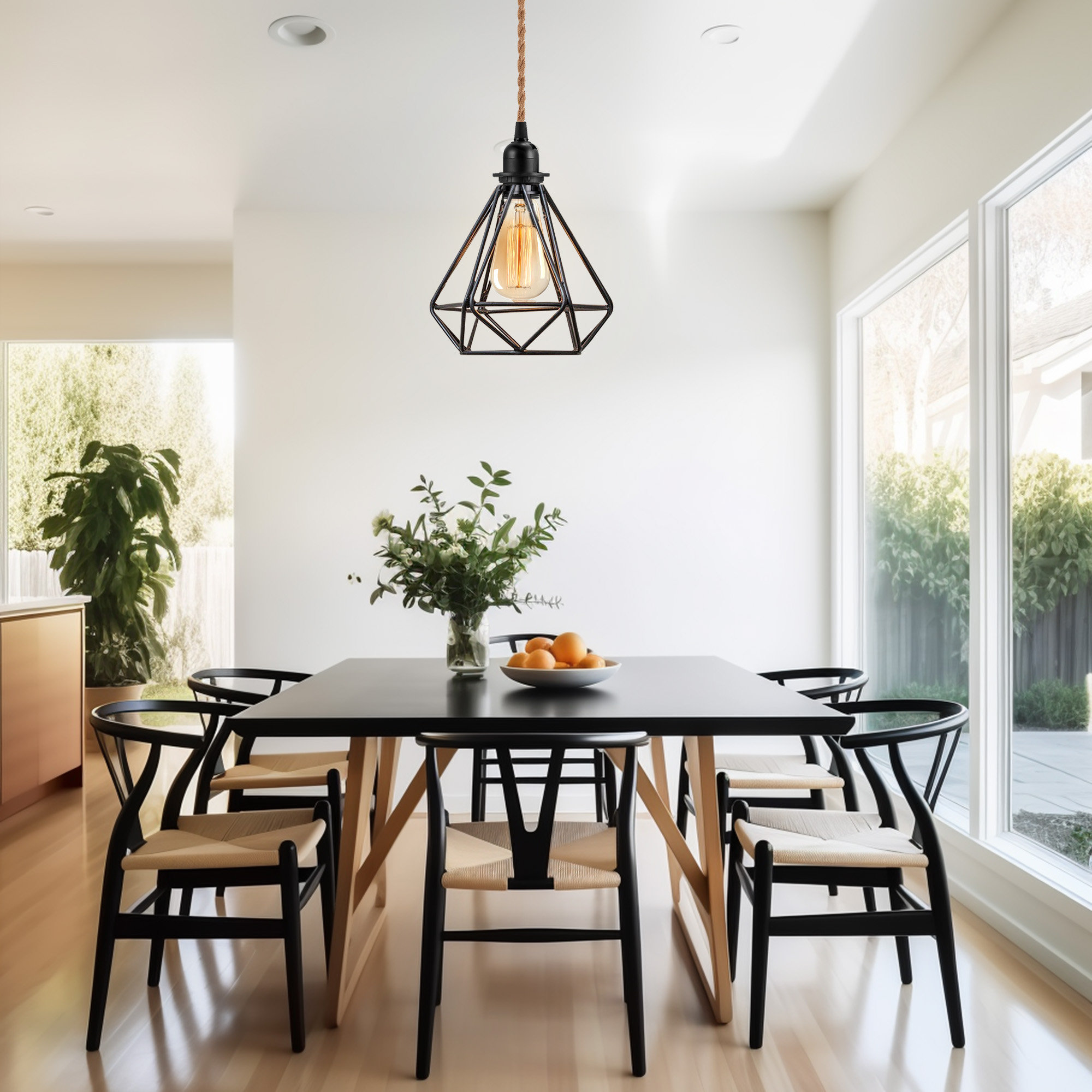 Breakwater Bay Herblain 18Inch Rope Pendant Light Chandelier Socket ...