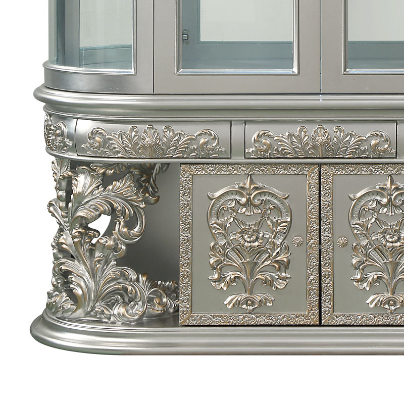A&J Homes Studio 76.6'' Wide Curio Cabinet with Glass Shelf in ...