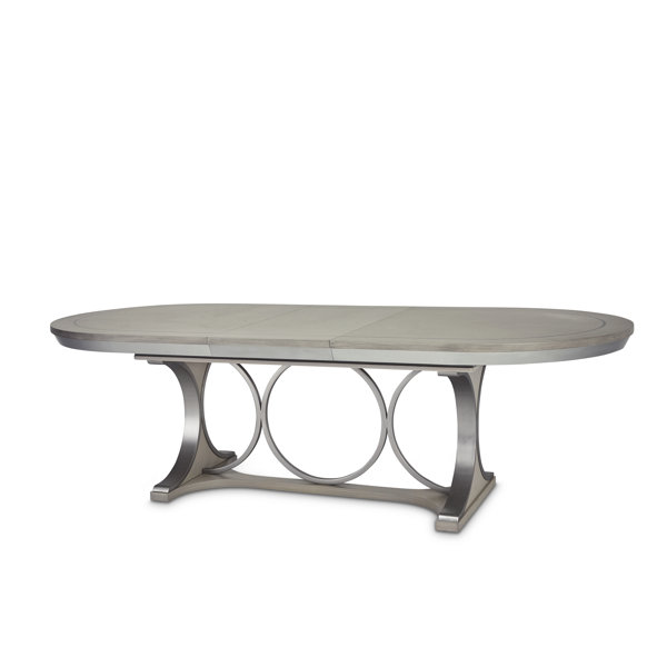 Michael Amini Eclipse Extendable Oval Dining Table | Wayfair