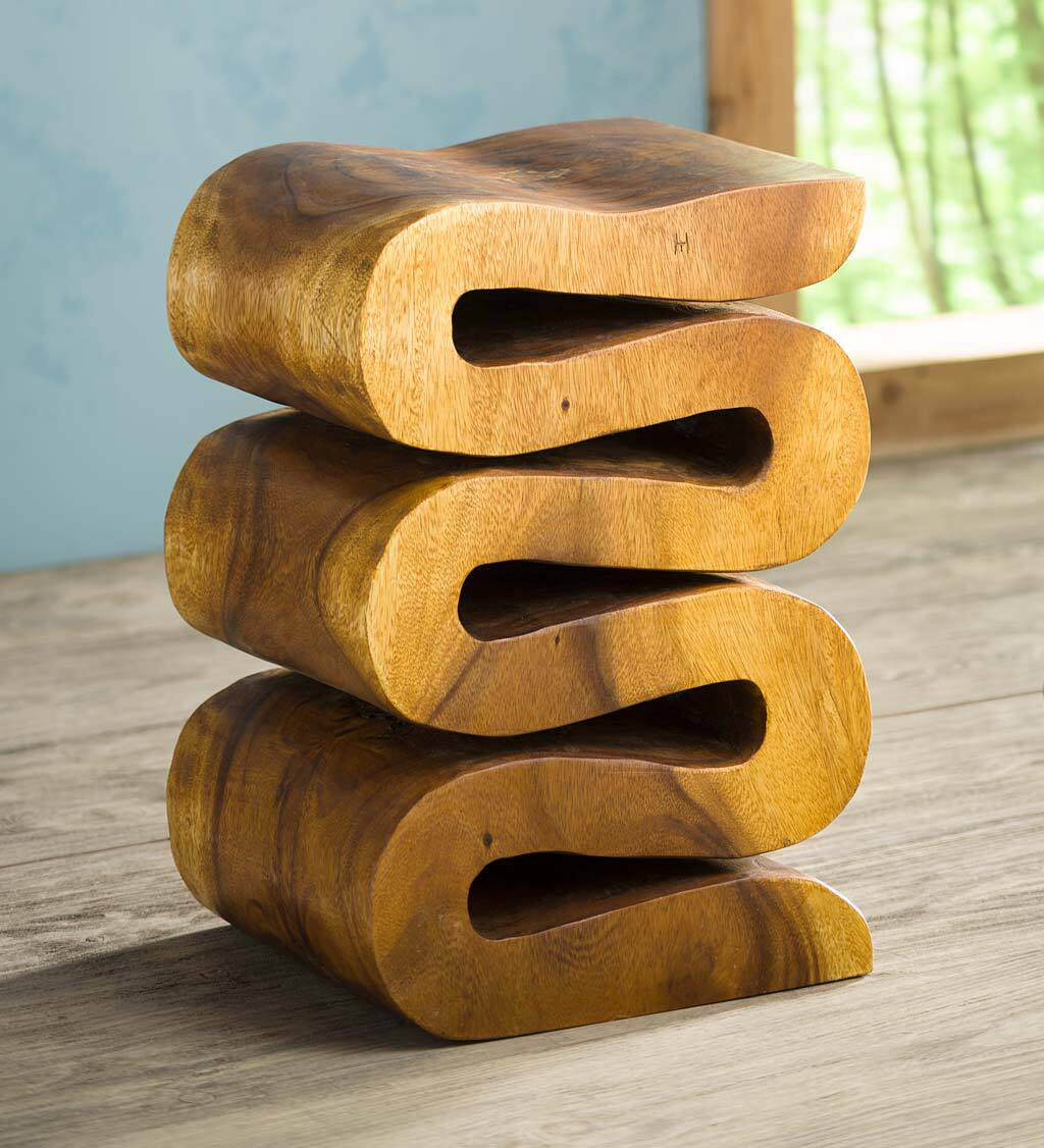 Loon Peak® Drazen Solid Wood Decorative Stool | Wayfair