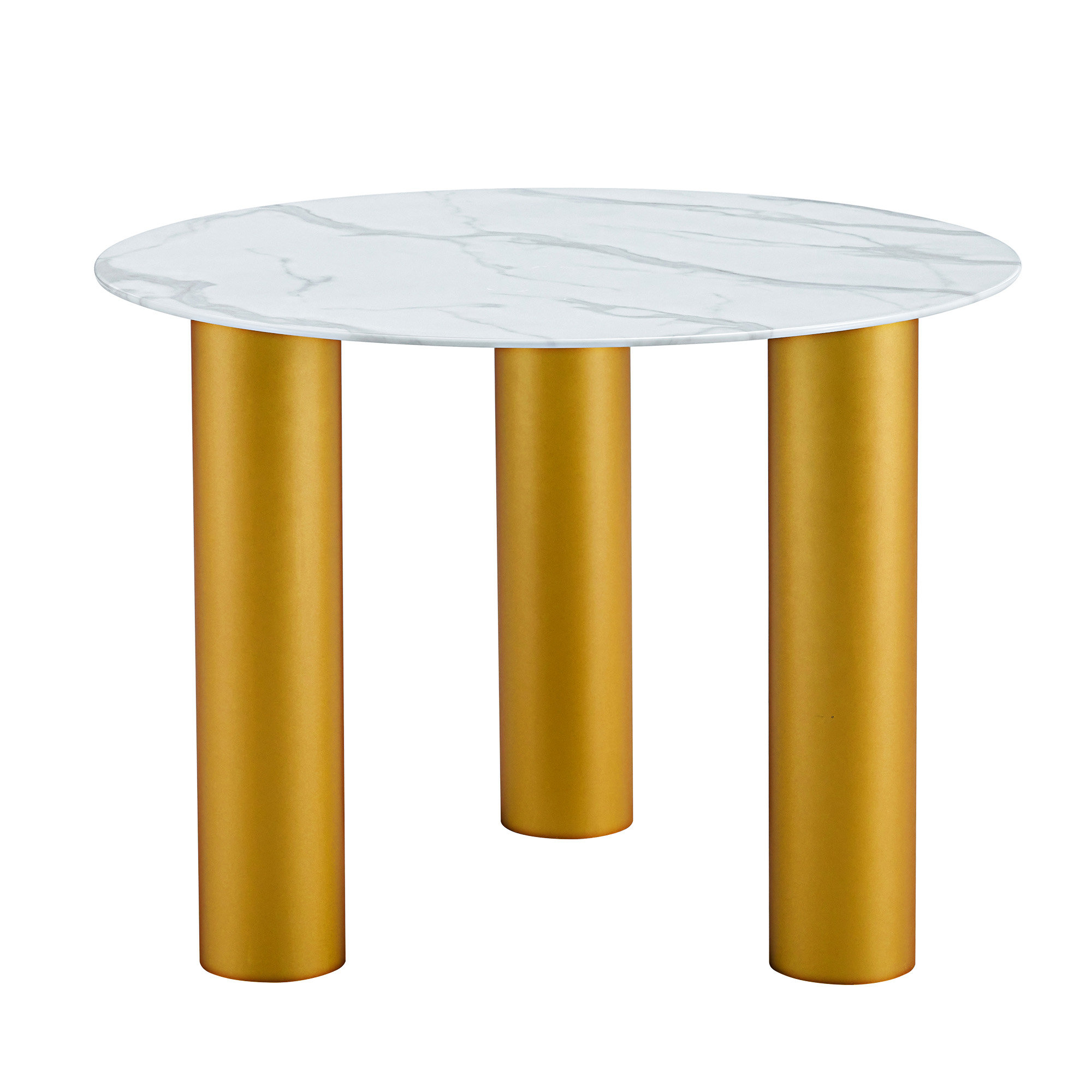 Everly Quinn Round White Dining Table (Only Tables, No Chairs),Kitchen ...