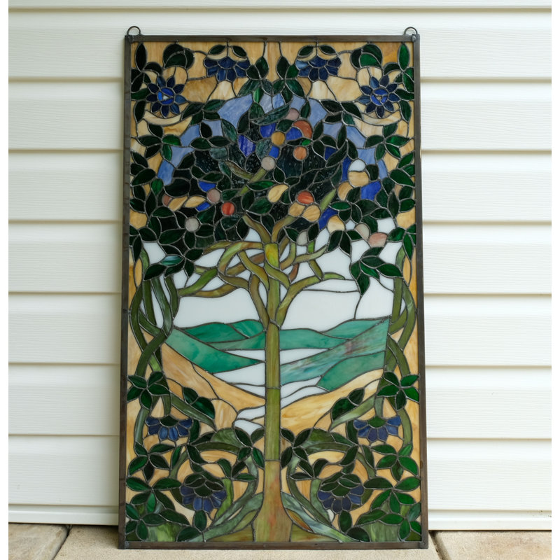 Astoria Grand 20" X 34" Large Handcrafted Stained Glass Window Panel ...
