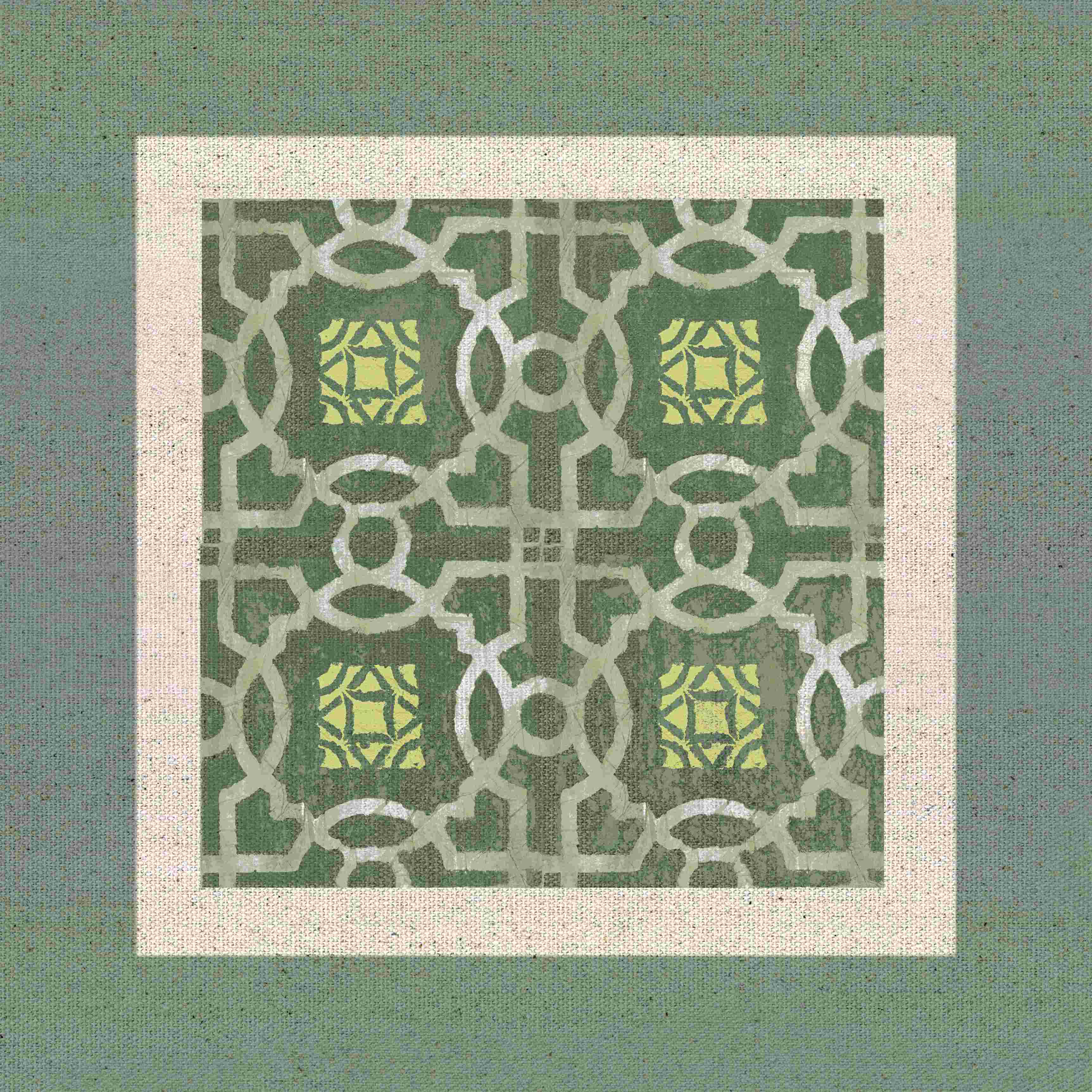 Bungalow Rose Exotic Tile 2 Grey - Wrapped Canvas Painting | Wayfair