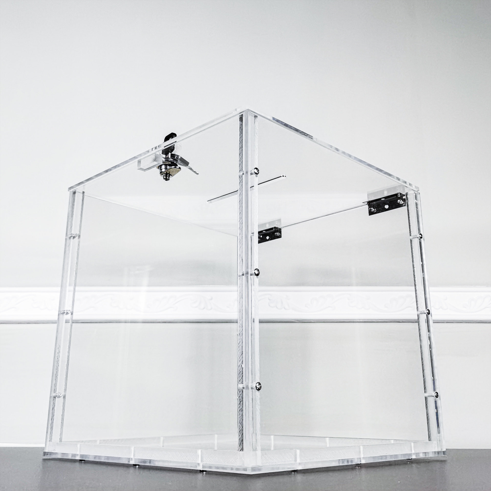 Inbox Zero 12 x 12 x 12" Clear Donation Box Plexiglass Acrylic ...