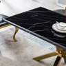 Mercer41 Aggie Modern Rectangular Marble Table1.02" Thick Marble Topld ...