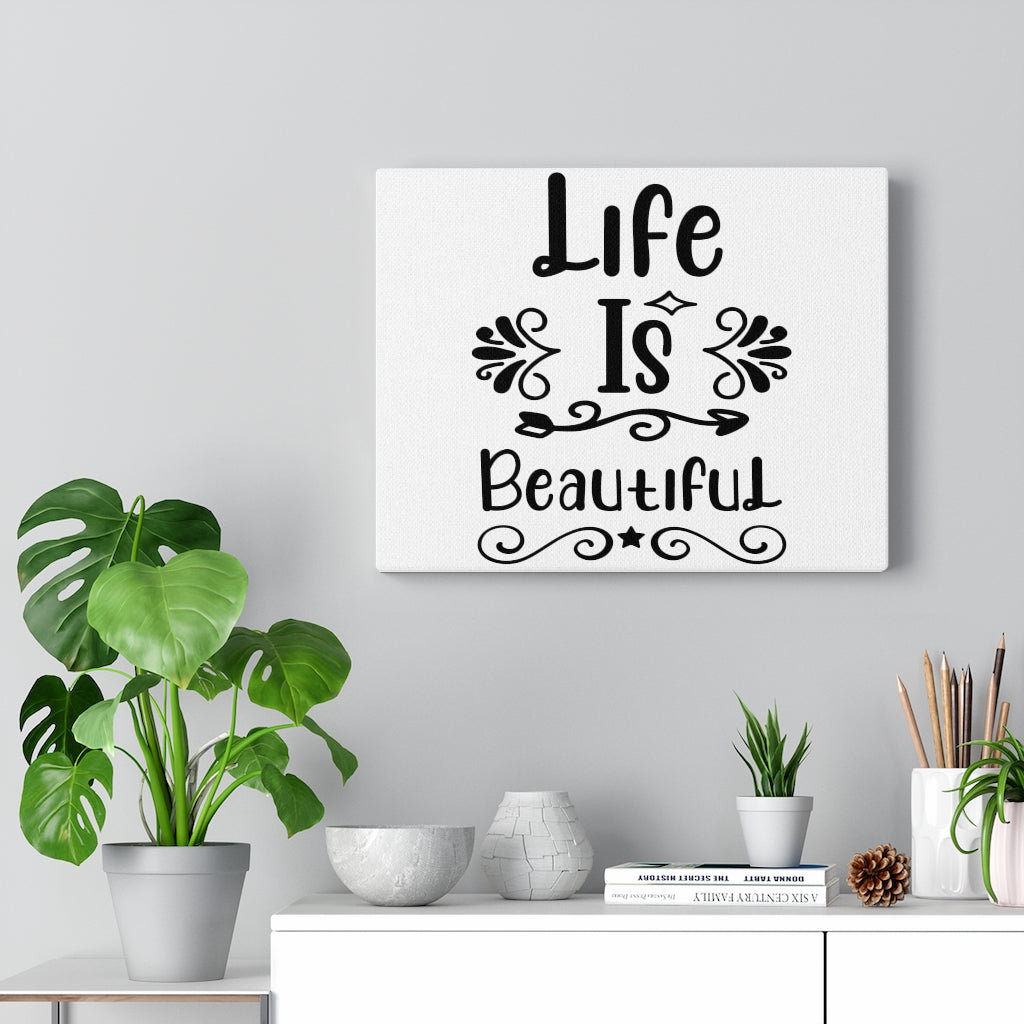 Trinx Inspirational Quote Canvas Life Is Beautiful Wall Art ...