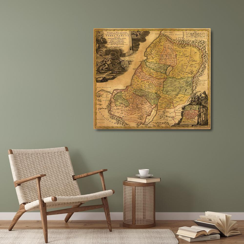 Lark Manor™ Vintage Maps Gallery Wrapped Canvas Art Titled: Judea and ...