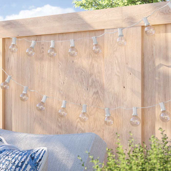 Arlmont & Co. Renfro Outdoor 25 - Bulb 25'' Plug-in Globe String Light ...