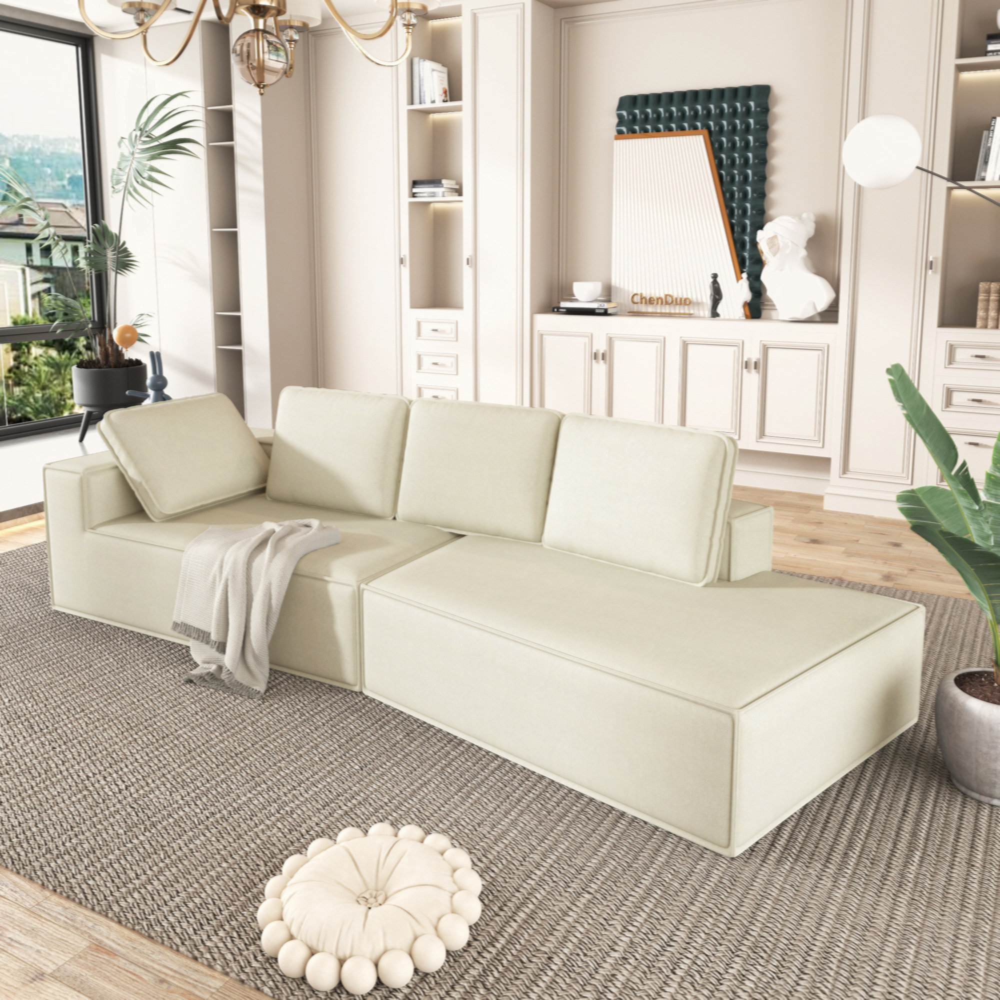 Ivy Bronx Philone Modern Chaise Lounge with Clean Lines, Sleeper Sofa ...