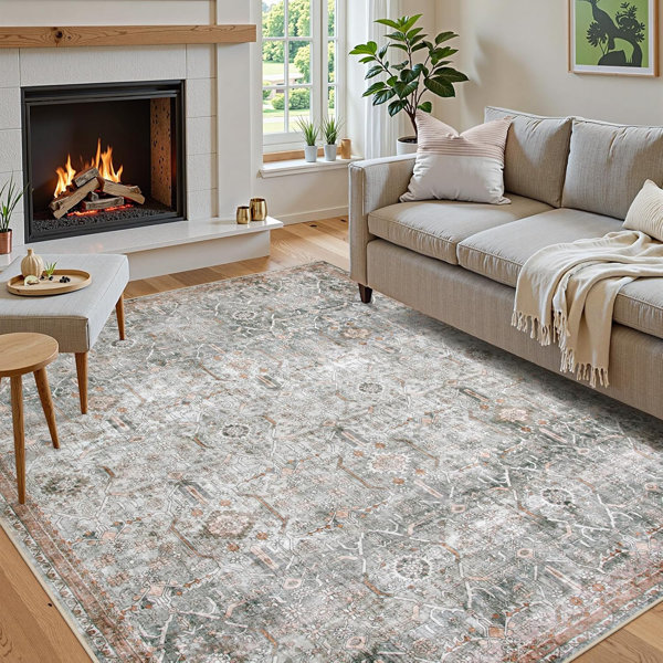 Williston Forge Vintage Tribal Cashmere Washable Area Rug - Soft Full ...