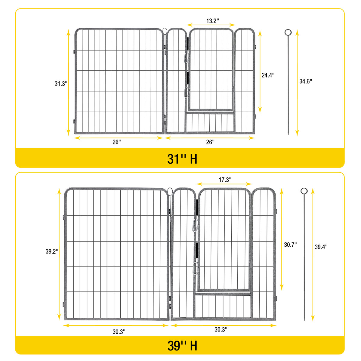 Aivituvin Metal Pet Pen & Reviews | Wayfair