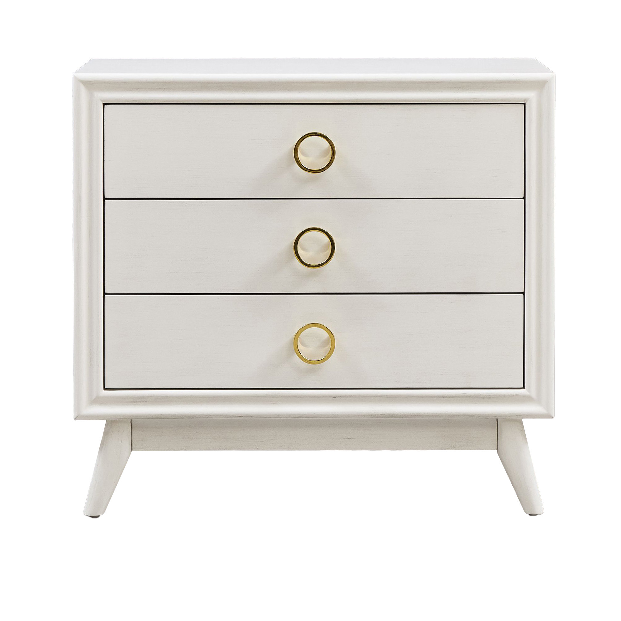 Mercer41 3-Drawer White Accent Chest | Wayfair