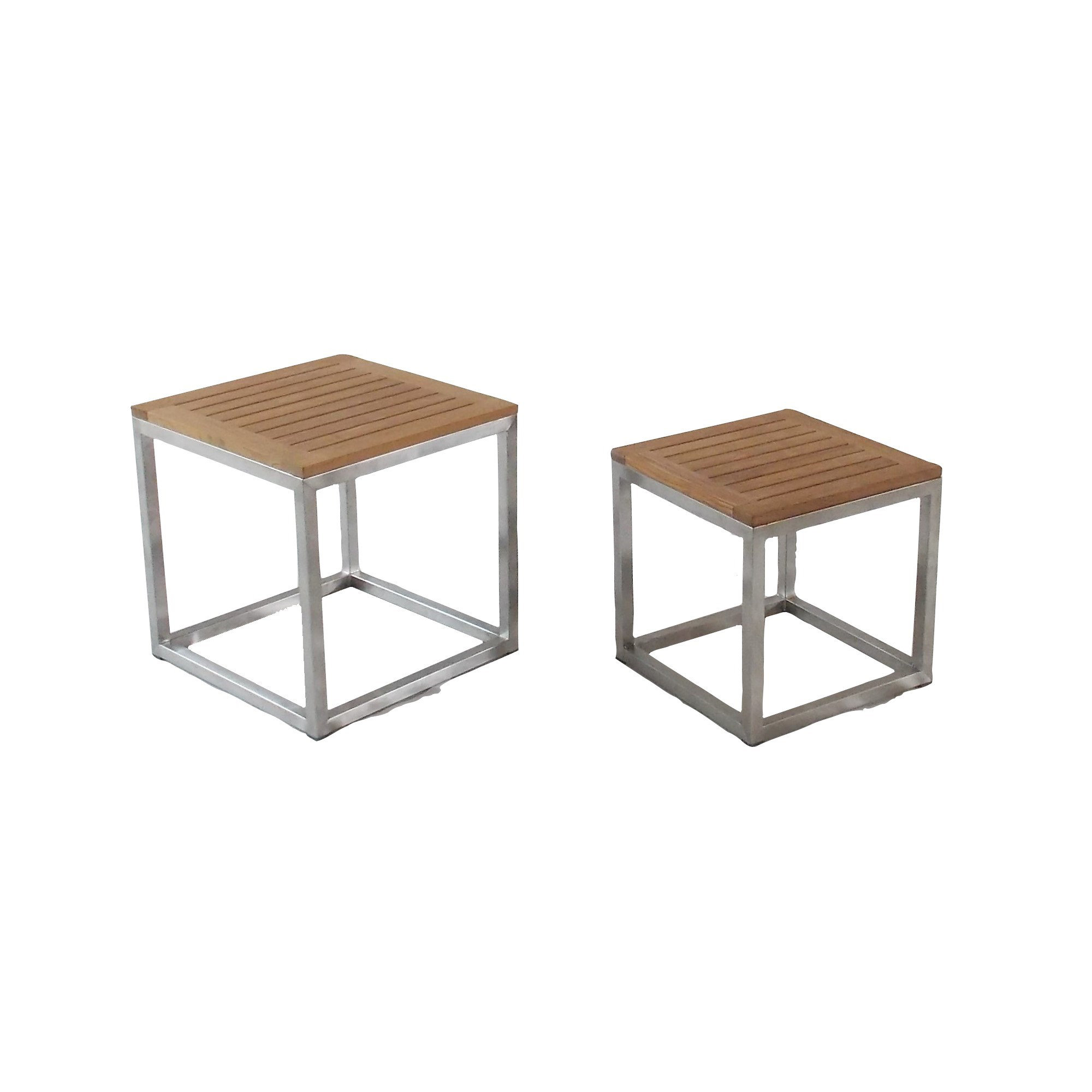 Loon Peak Teak Side Coffee Tables Alea - Set Of 2 - Wayfair Canada